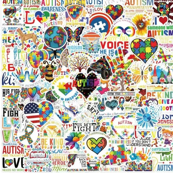 Accessories | Nwt 10 Pieces Autism Awareness Waterproof Stickers | Poshmark